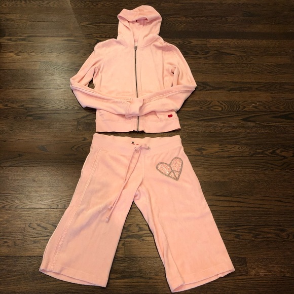 TWISTED HEART | Tops | Twisted Heart Sequined Heart Sweat Suit | Poshmark